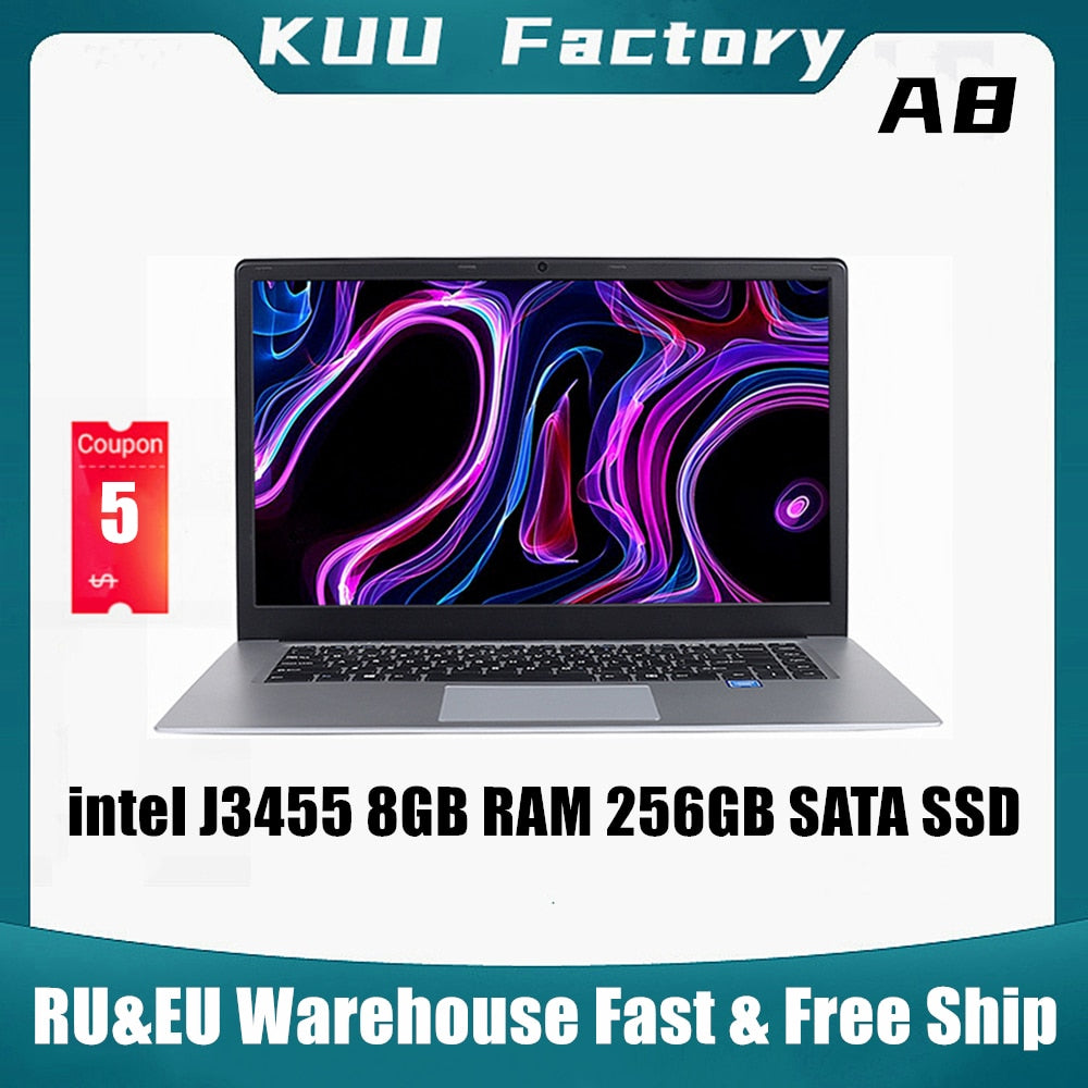 KUU A8 For intel J3455 Quad Core Ultrabook – hey-electronic
